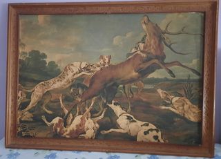 Quadro  Tela Con  Cornice  Legno Raffigurante  La