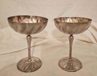 2 Calici Silver Plate vintage