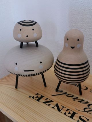 Personaggi espressioni legno nuovi