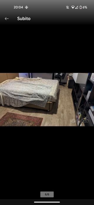Letto matrimoniale ecopelle con cassetto