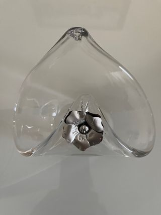 Portatovaglioli in cristallo e argento