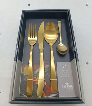 NUOVO SET POSATE 24 PEZZI IN ACCIAIO INOX