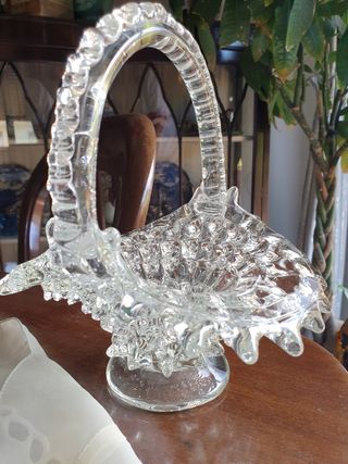 Cesto porta bon bon cristallo murano