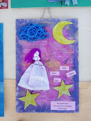 Quadro in legno con bambina