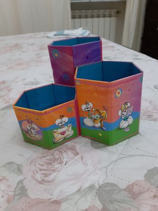 Portapenne da scrivania didol in carto