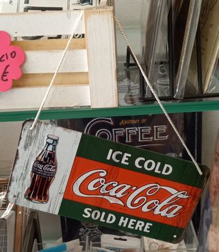 Targa coca-cola con laccio