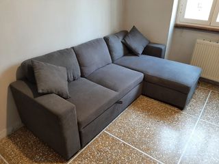 divano letto 3 posti grigio