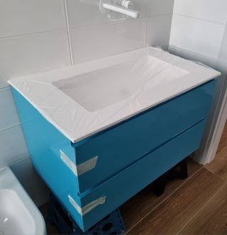 Mobiletto bagno acquamarina