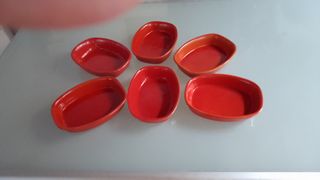 Set 6 pirofile in terracotta rosse