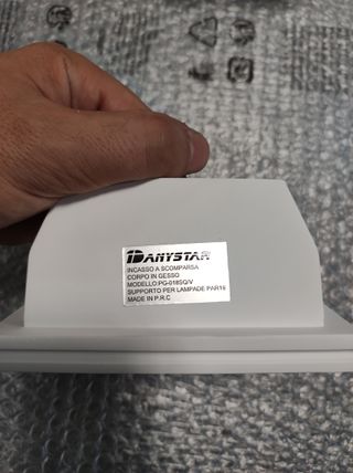 Porta faretto in gesso da incasso