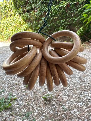 anelli per tende in legno