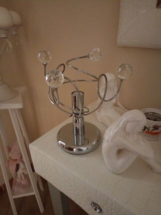 Lume/lampada cromo e cristallo