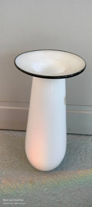 vaso vetro di murano bianco