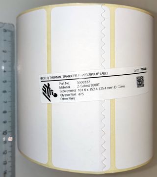 Rotolo 475 Etichette Zebra autoadesive bianche