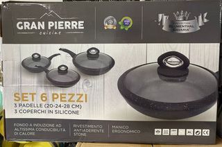 tris padelle pietra levica