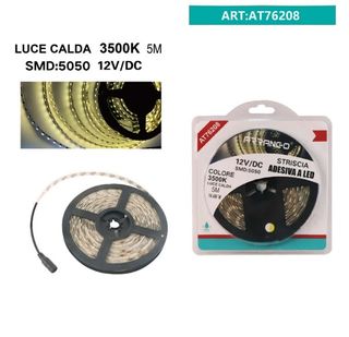 STRISCIA STRIP LED LUCE CALDA 3500K 5 METRI