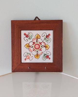 Portachiavi da parete cornice in legno