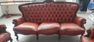 Divano e poltrone in pelle ( vintage)