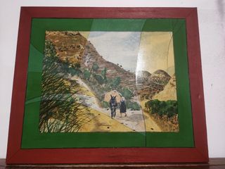 Quadro siciliano pastorale anni 60