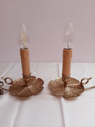 Portacandela in bronzo elettrificati