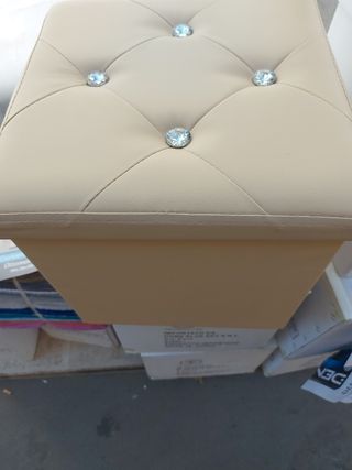 Pouf contenitore ecopelle 40x40