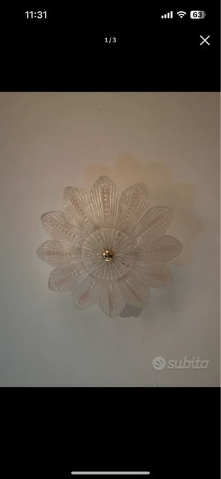 plafoniere in vetro di murano