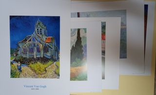 5 stampe su carta Van Gogh e Monet