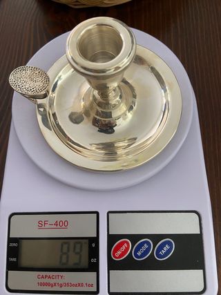 portacandela in argento