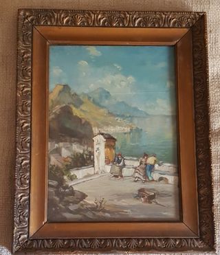 Dipinto olio su tavola • Costiera A.