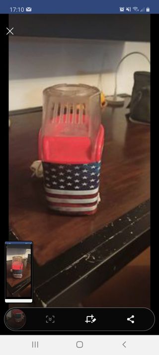 Macchina pop corn bandiera americana