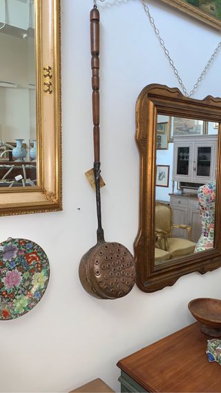 Grande scaldino in rame fine 800