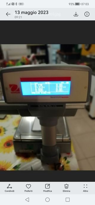 Bilancia elettronica ortofrutta