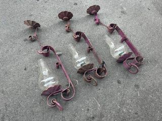 Tre lampade da muro anni 50 prezzo 120