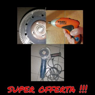 Smerigliatrice,disco e avvitatore