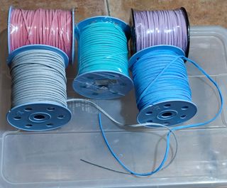 Lotto 5 bobine 100m Alcantara bijoux