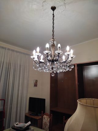 Lampadario in ottone 12 luci