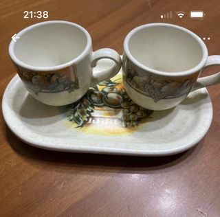 coppia tazzine con vassoio