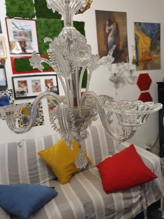 lampadario 3 luci Murano