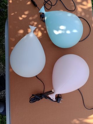 Tre lampade vintage Bilumen, design Yves Christin