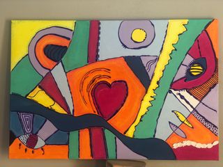 quadro pop art acrilico su tela. Titolo Enjoy