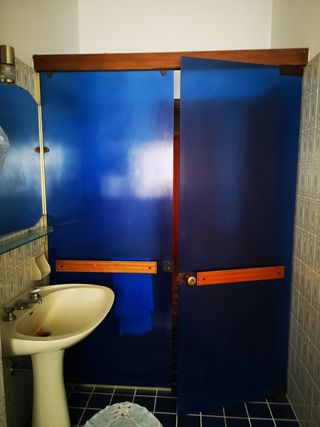 Porta cristallo blu 2 ante 170x220 alte
