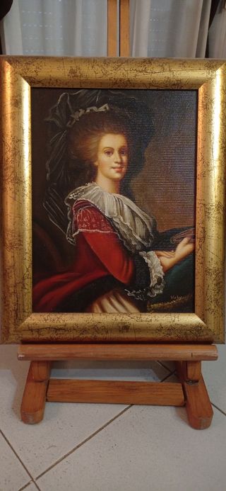 Dipinto olio con cornice legno