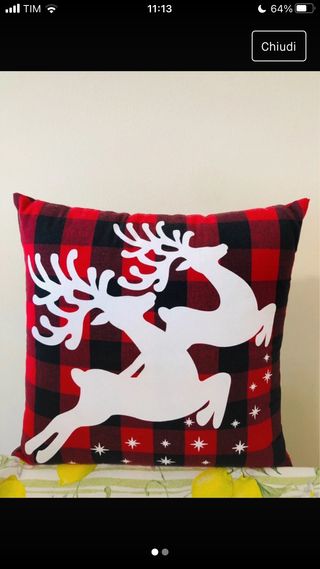 Cuscino natalizio con renna