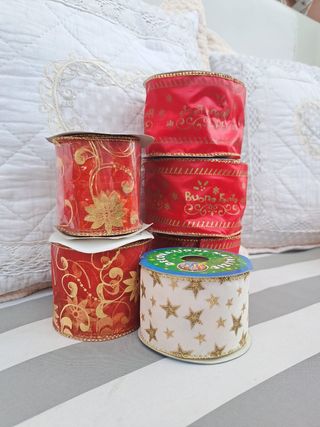 6 rotoli nastro decorativo natalizio