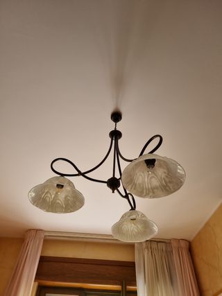 Lampadario a 3 plafoniere