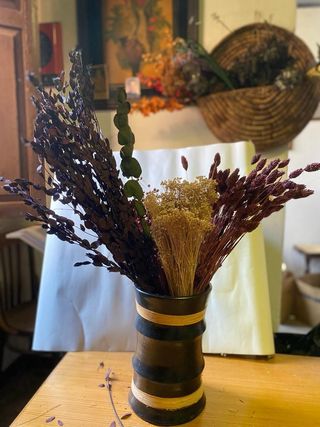 vaso vintage effetto legno
