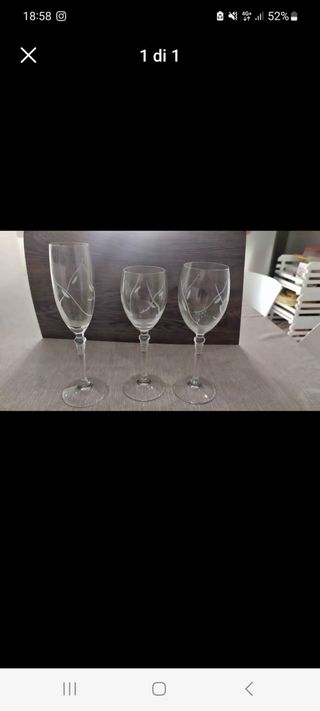 Servizio bicchieri vetro sonoro