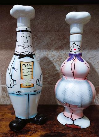 Coppia bottiglie "Cuoco e Cuoca"