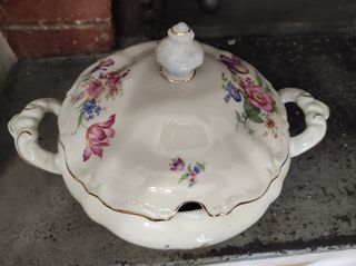 Zuppiera vintage Bavaria ceramica fiori