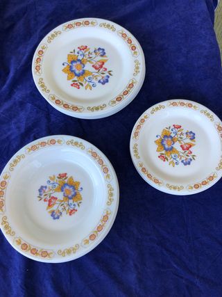 Arcopal servizio piatti vintage 18 Pezzi France